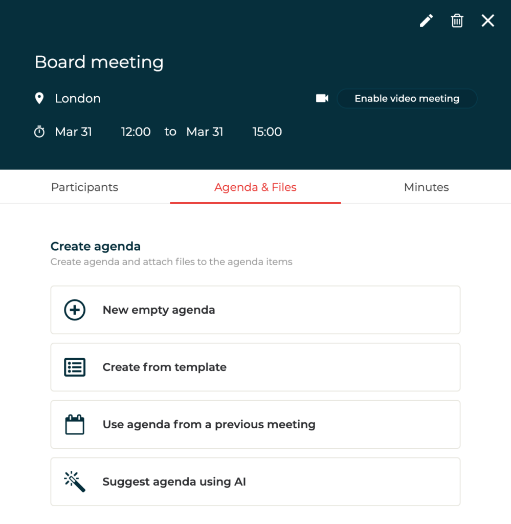 AI assisted board meeting planning | Hippoly